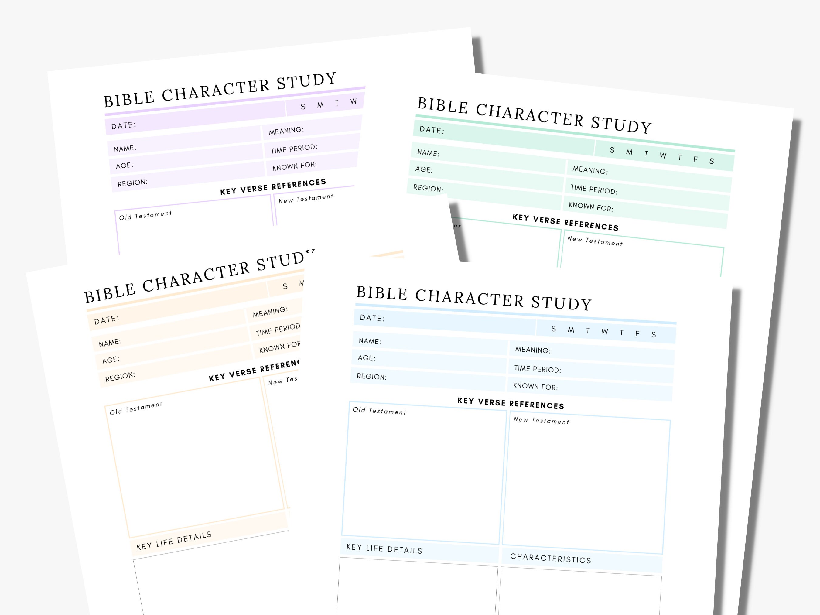 Bible Character Summary Printable, Bible Study Notes, Study God's Word ...