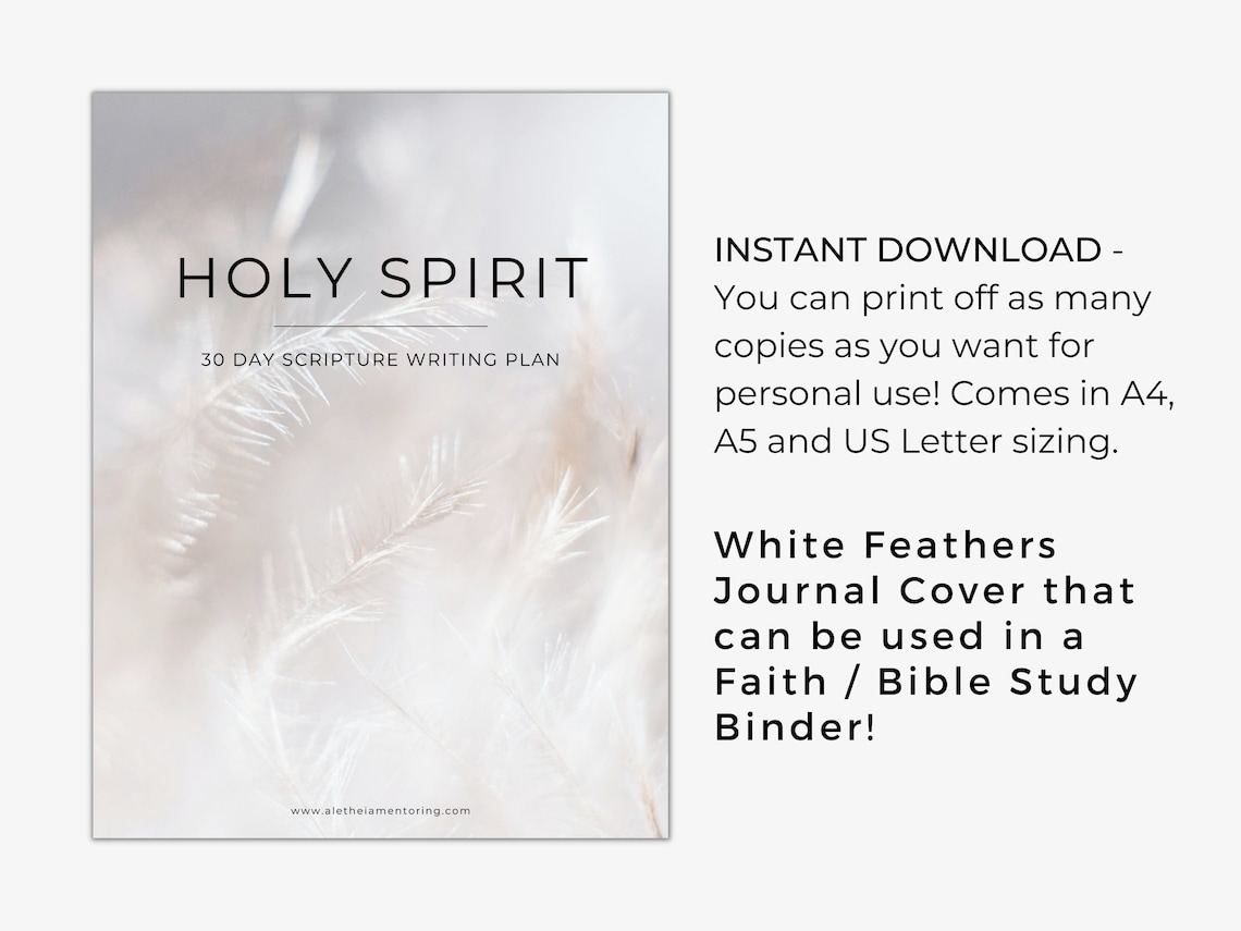 Holy Spirit Scripture Writing Plan Printable Bible Memory - Etsy