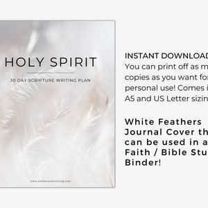 Holy Spirit Scripture Writing Plan Printable, Bible Memory Verse ...