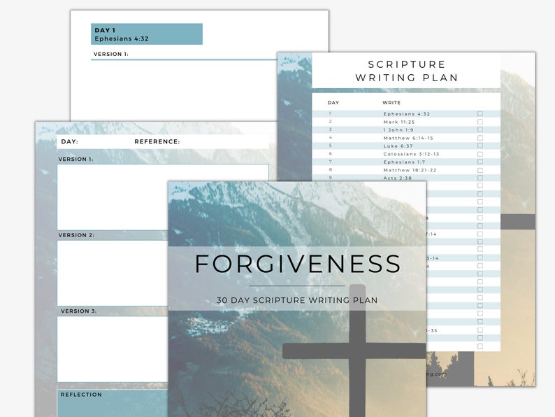 Forgiveness Scripture Writing Plan Printable Write God's - Etsy