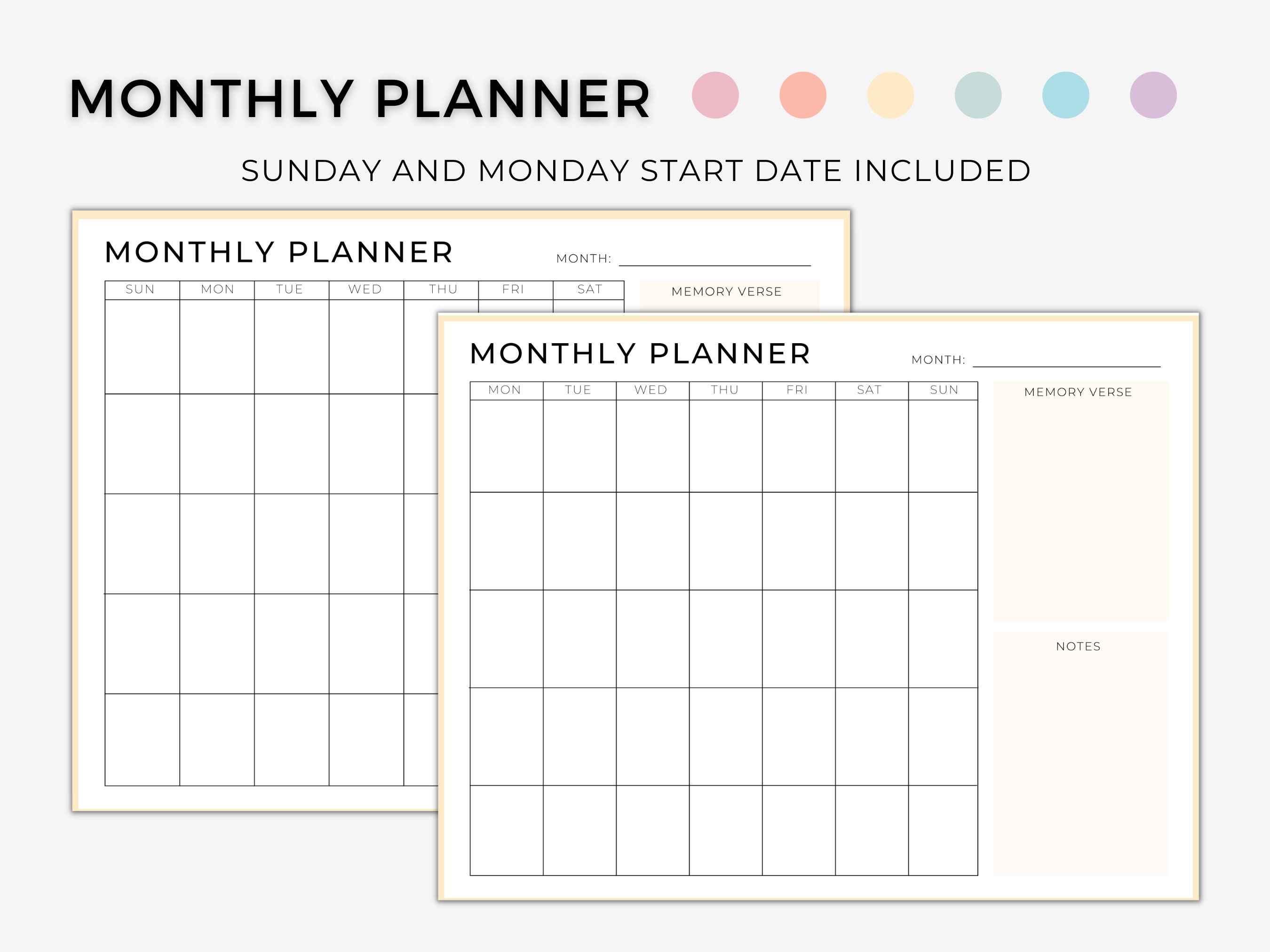 Faith Life Planner Printable Daily Calendar Christian - Etsy