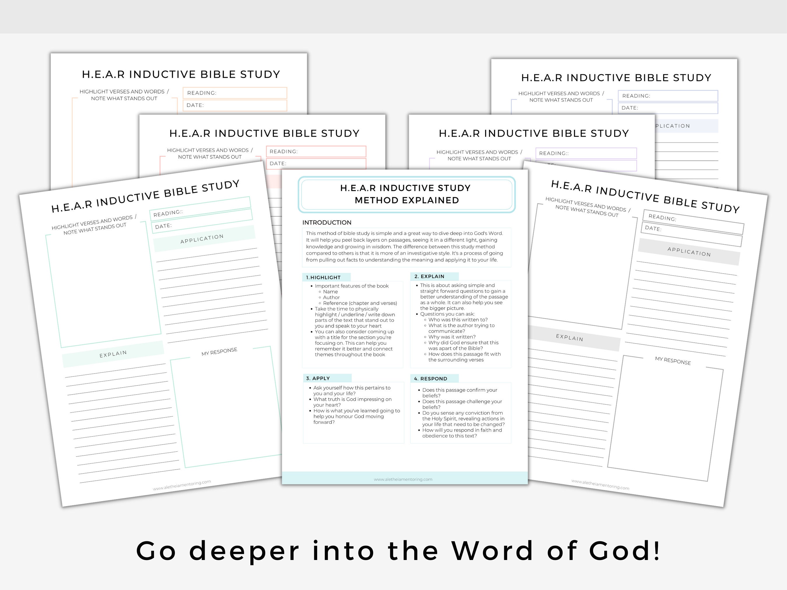 Printable HEAR Inductive Bible Study Guided Worksheets Faith - Etsy Printable HEAR Inductive Bible Study Guided Worksheets Faith - Etsy