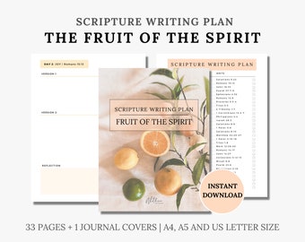 Fruit of the Spirit Scripture Writing/bible Study Bundle - Etsy