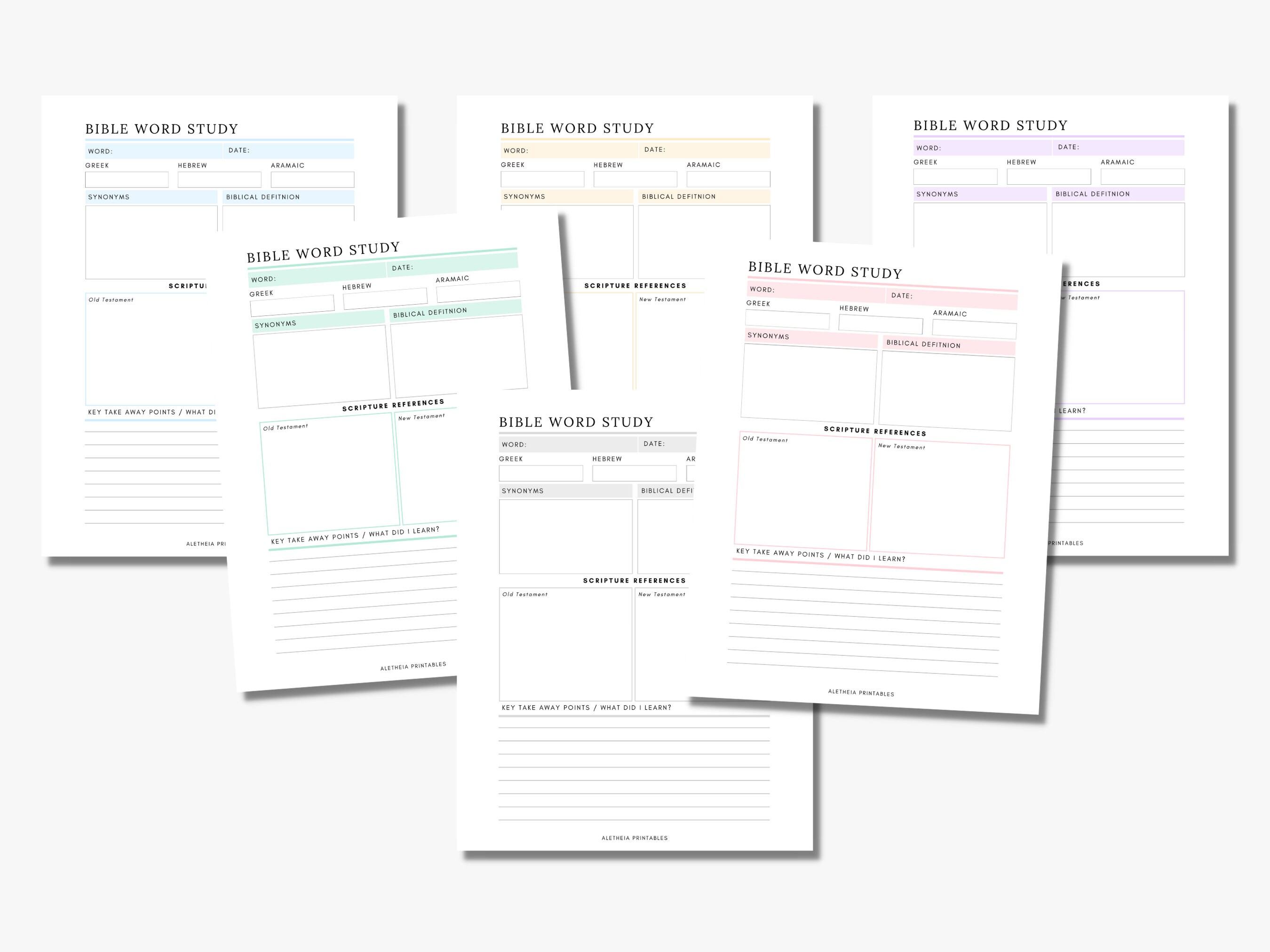 Bible Word Study Printable, Bible Study Resource, Scripture Study Notes ...