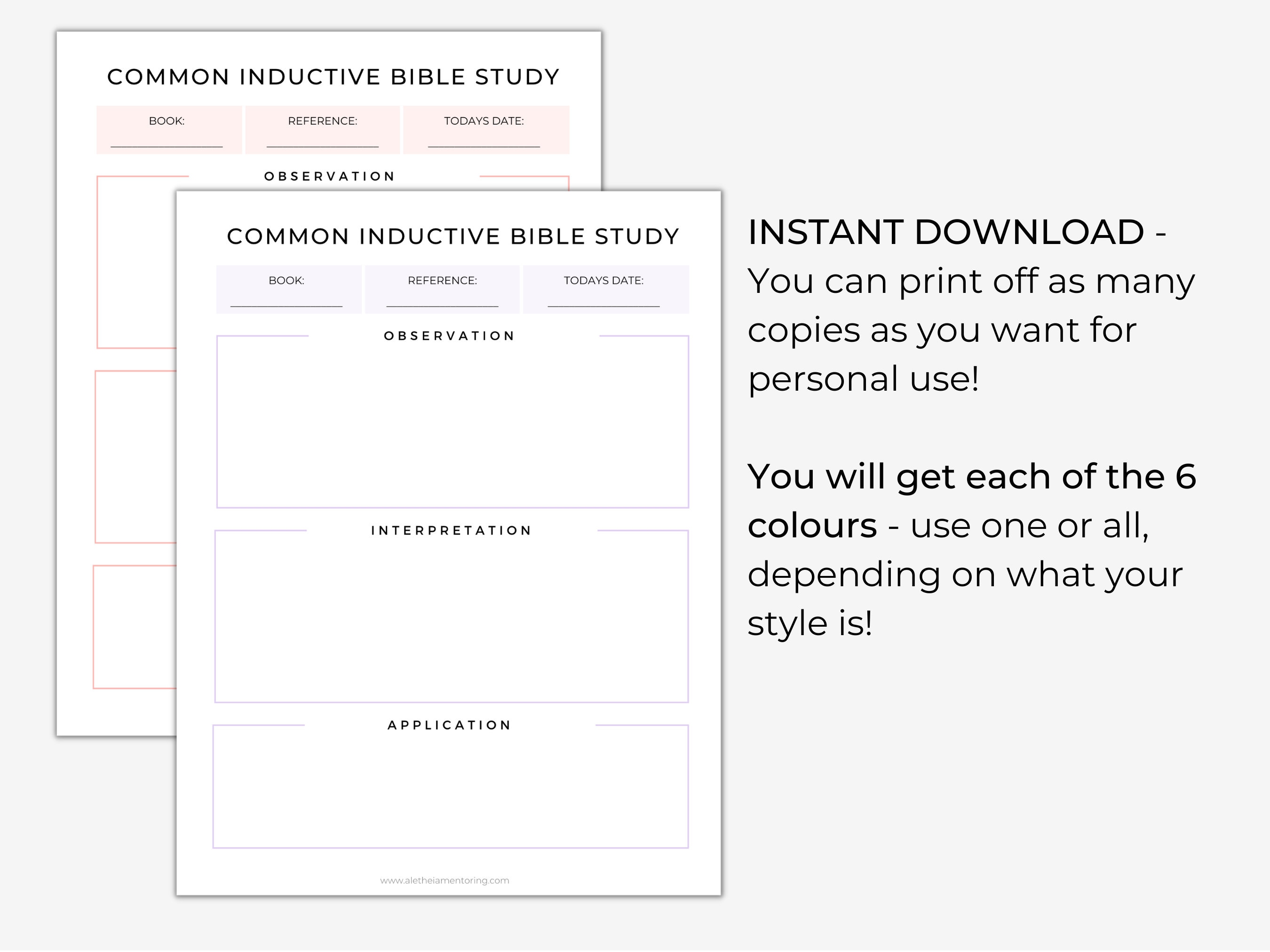 Printable Inductive Bible Study Worksheets, Guided Bible Journaling ...