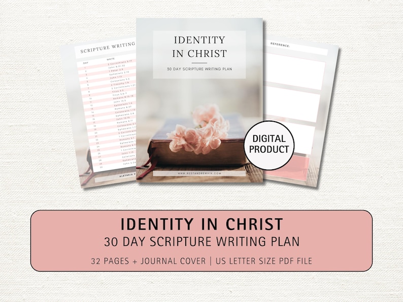 Identity in Christ Scripture Writing Plan Printable, Who I Am in Christ ...