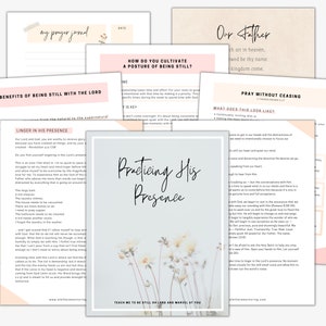 Practicing His Presence Prayer Guide Printable, Prayer Journal, the ...