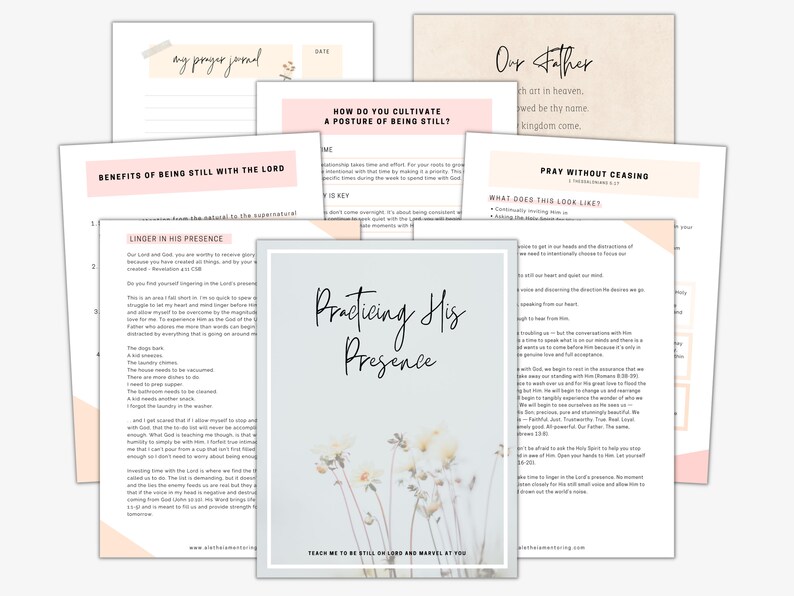Practicing His Presence Prayer Guide Printable, Prayer Journal, the ...