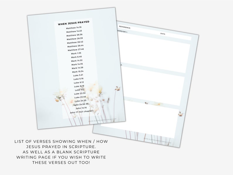 Prayer Scripture Writing Plan Printable, PRAY Prayer Method, Bible ...