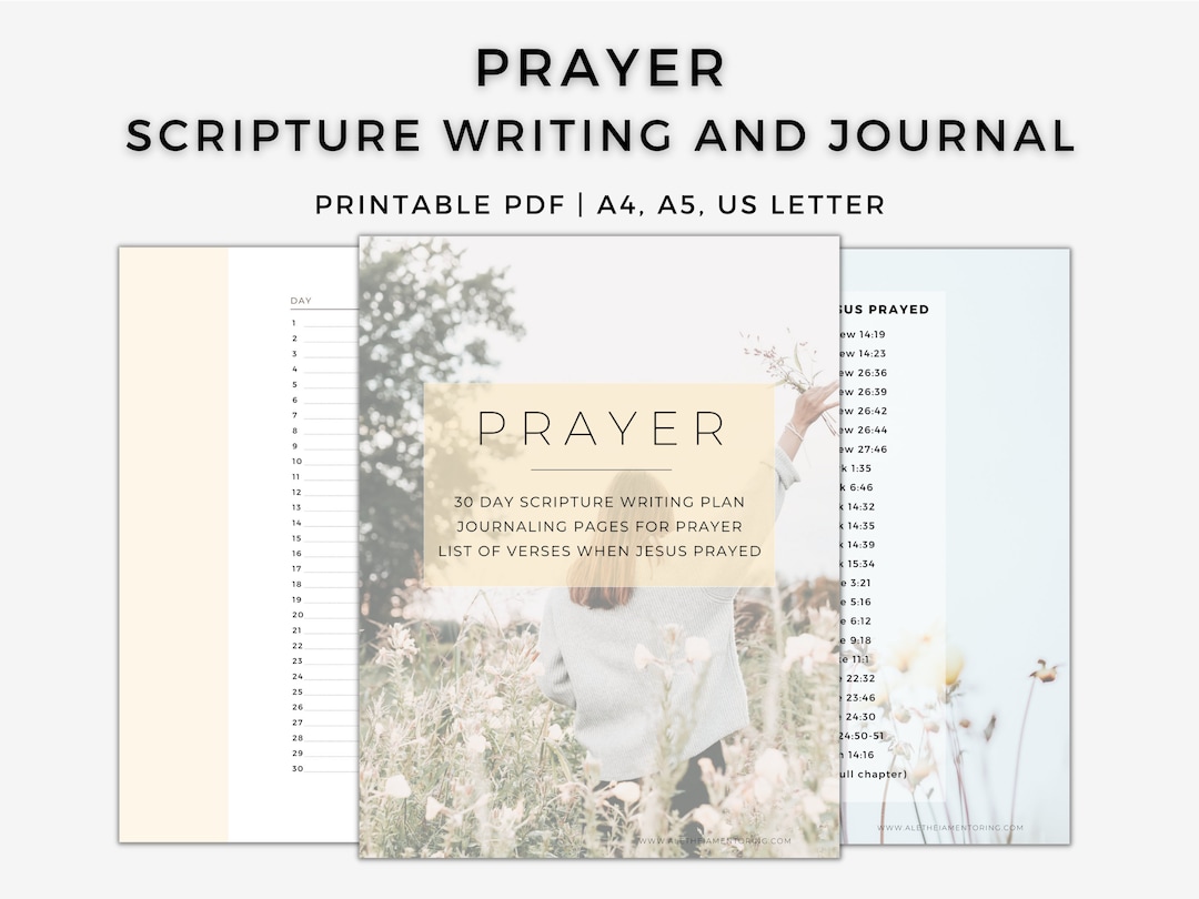 Prayer Scripture Writing Plan Printable, PRAY Prayer Method, Bible ...