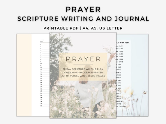 Prayer Scripture Writing Plan Printable PRAY Prayer Method - Etsy