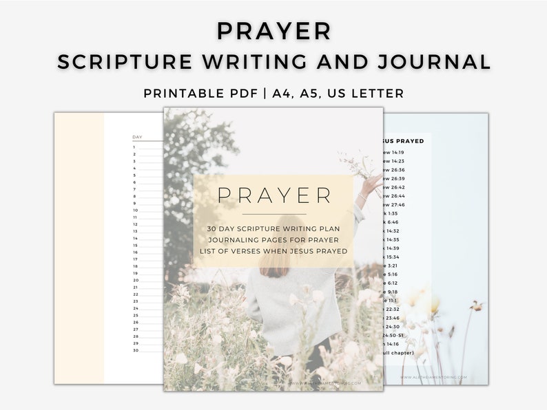 Prayer Scripture Writing Plan Printable, PRAY Prayer Method, Bible ...