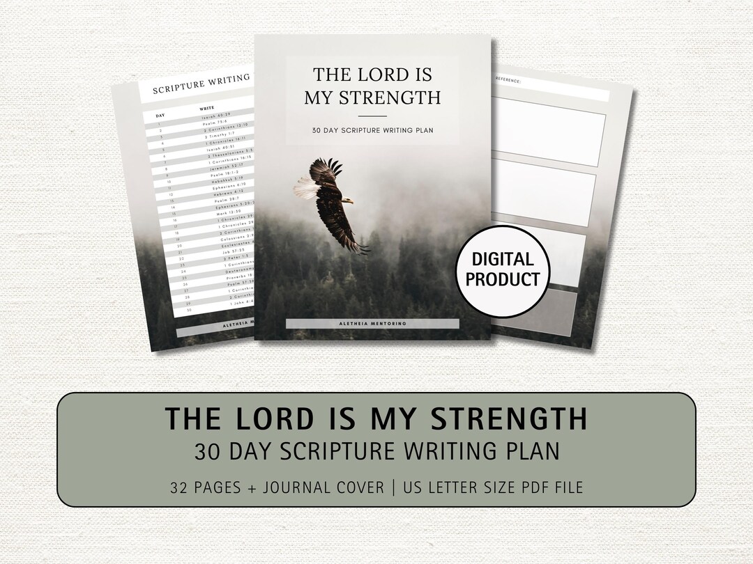 30-day Scripture Writing Plan: the Lord is My Strength (digital ...