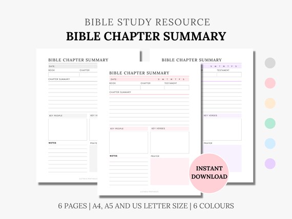 Chapter Summary Worksheet