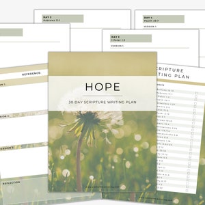 Hope Scripture Writing Plan Printable Bible Memory Verse - Etsy