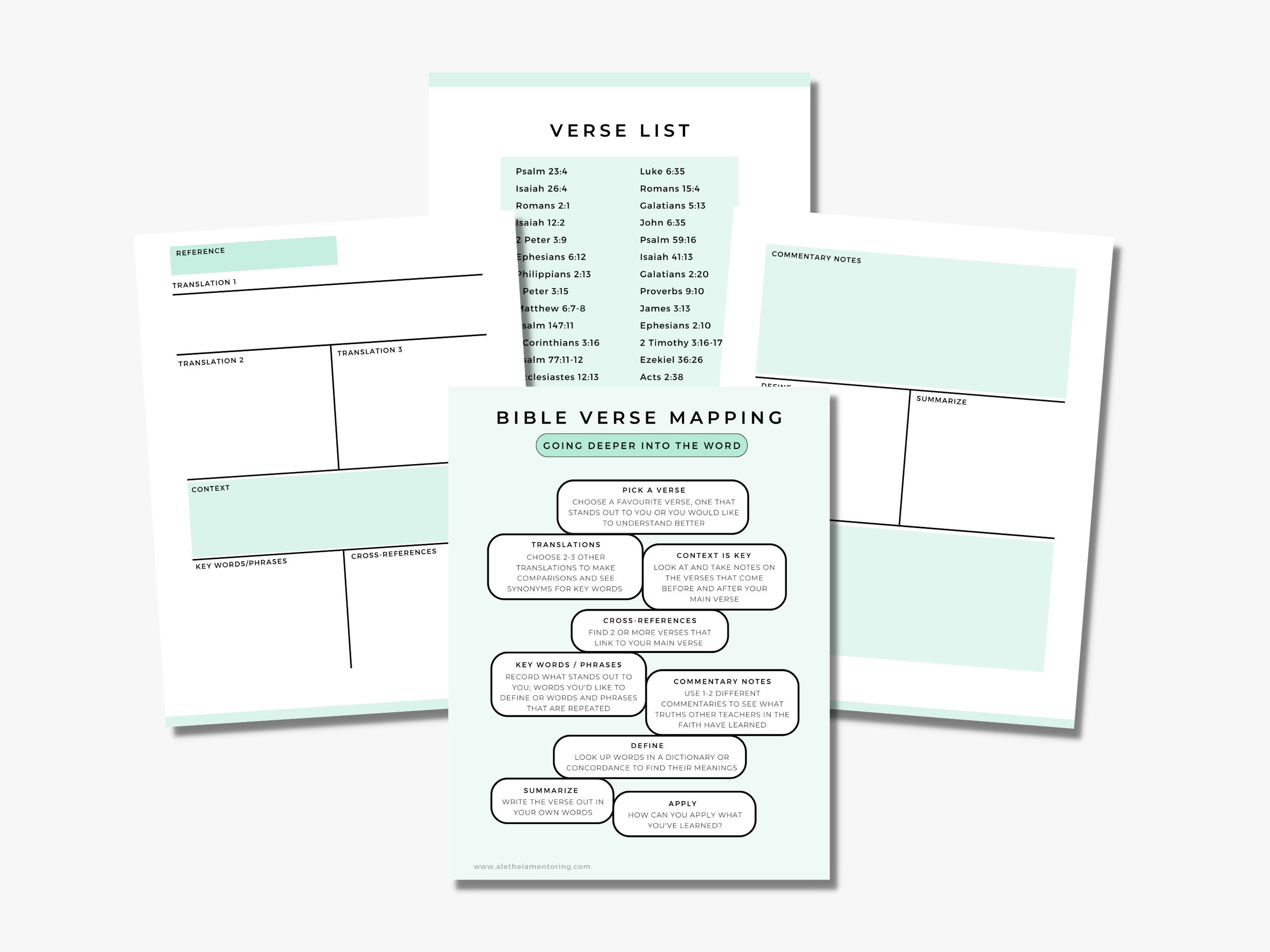 Bible Verse Mapping Guide Printable Bible Verse Mapping - Etsy México