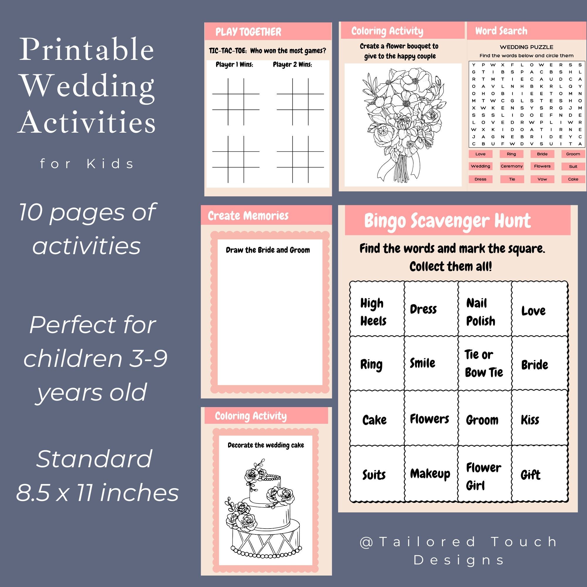 10 Wedding Activity Sheets for Kids - Wedding Games for Kids ...