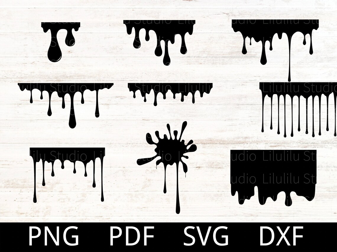 Dripping Svg Melting Svg Dripping Border Svg Drippy Svg - Etsy