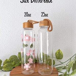 Pretty Flowers Water Bottle | Personalized Water Bottle | Glass Water ...