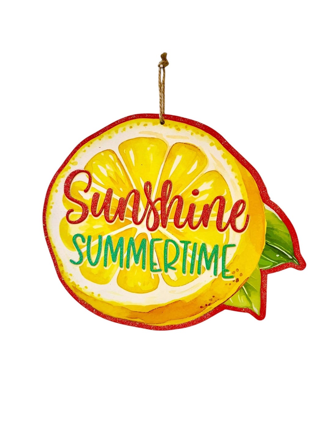 Sunshine Summertime, Lemon Sign - Summer Door Hanger - Lemon Wall Decor ...