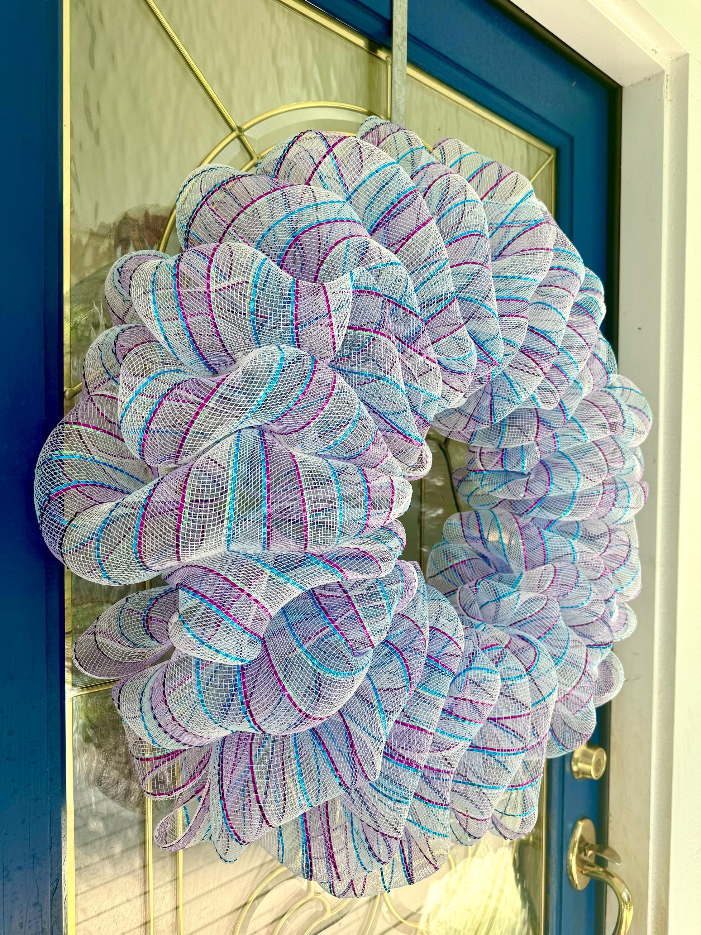Striped Mesh Wreath Base – DIY Embellishment Kit - Etsy