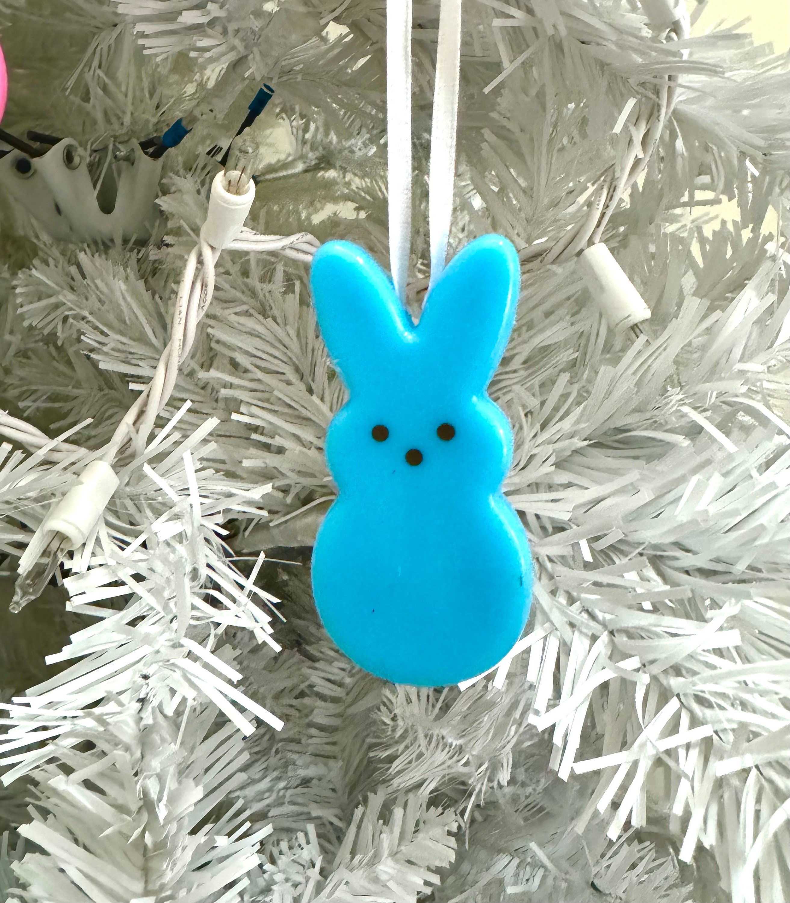 2.5 X 1.25 Mini Turquoise Blue Peeps Easter Bunny Easter Bunny Tree ...