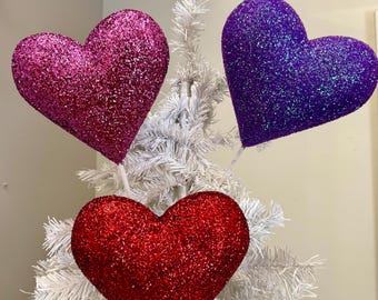Glittery Heart Pick: Valentine's Day Wreath Attachment - Etsy