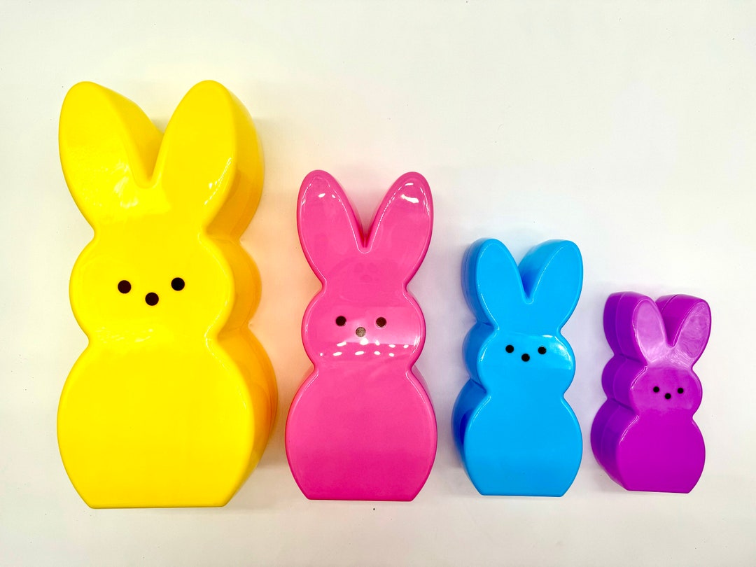 9.5” Large Pink or Yellow Plastic Peeps- Easter Bunny-easter Basket ...