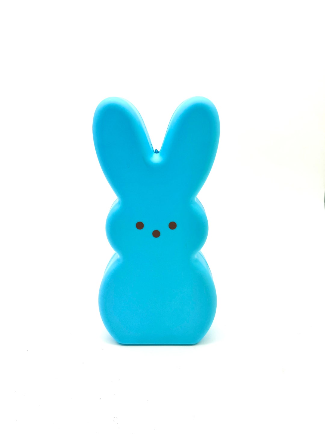 9.5” Blue Plastic Peeps Easter Bunny- Easter Decoration- Light-up ...