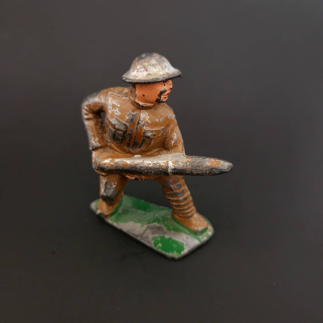 Vintage Lead Toy Soldier Figurine Shell Artillery Military War - Etsy