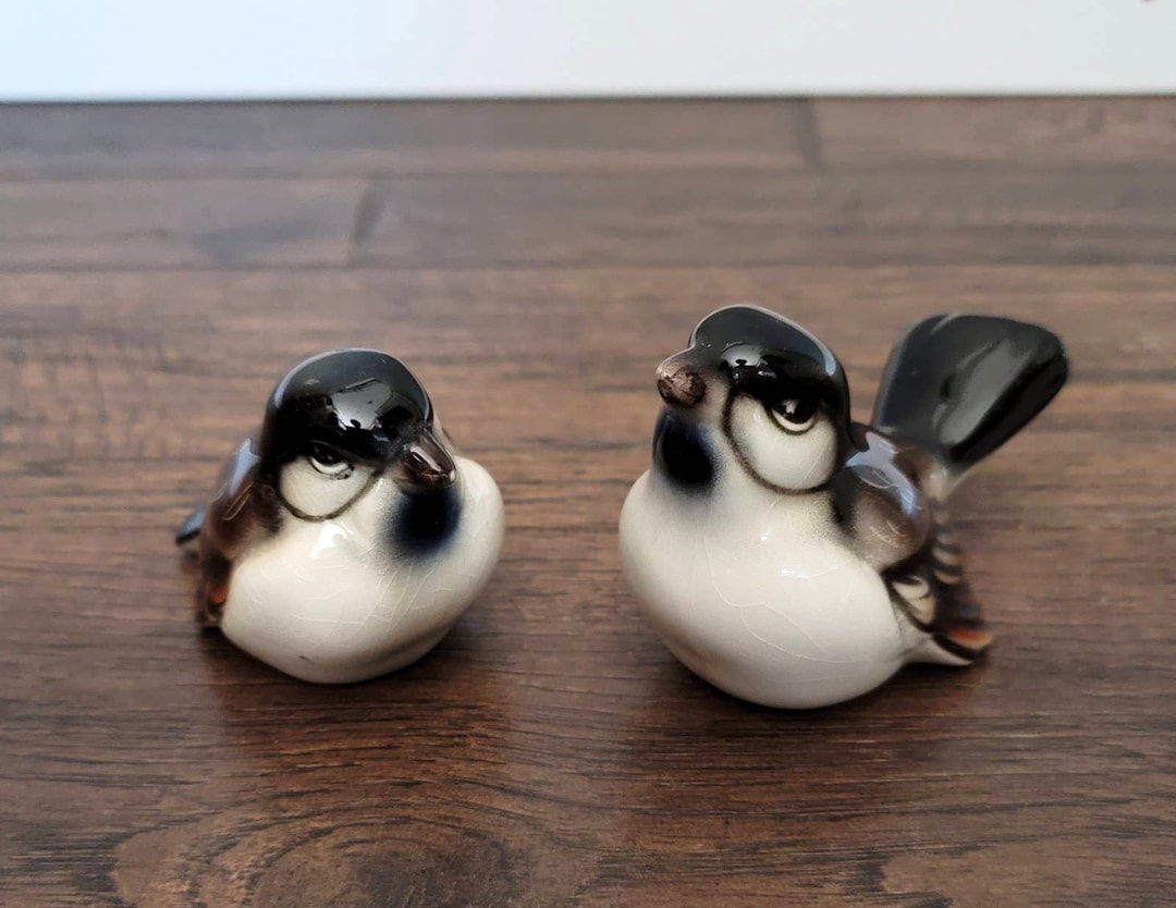 Vintage Porcelain Bird Figurines Gold Crown E&R Made in Austria Set of ...