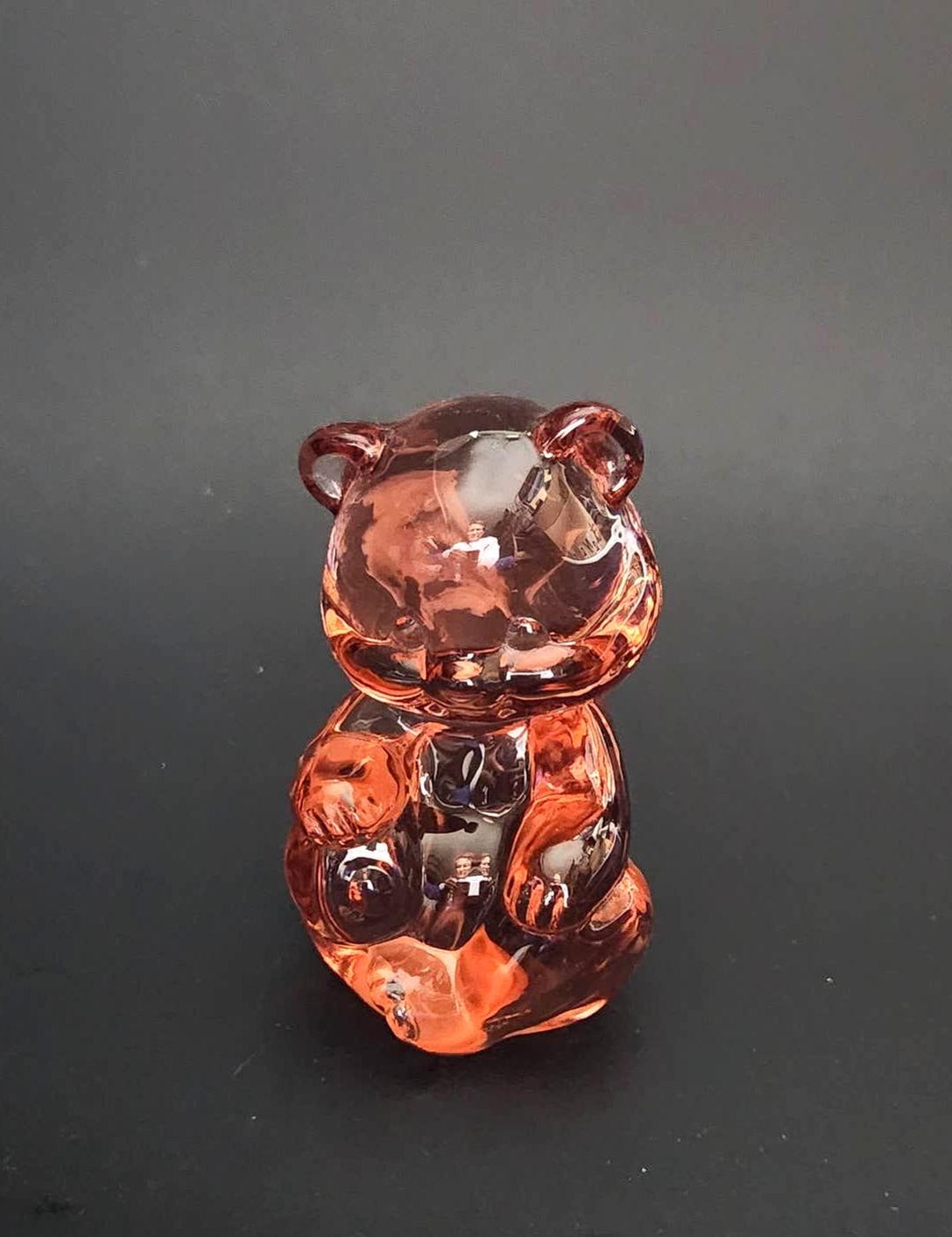 Vintage Pink Fenton Glass Bear – Small Collectible Figurine – Grandma ...