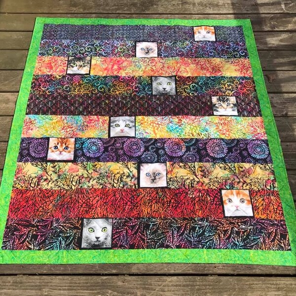 Cat Face Quilt Blocks - Etsy