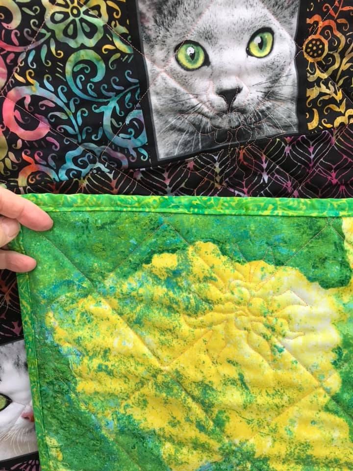 Roadblock With Cat Face Blocks Quilt, Ready to Use Quilt. - Etsy