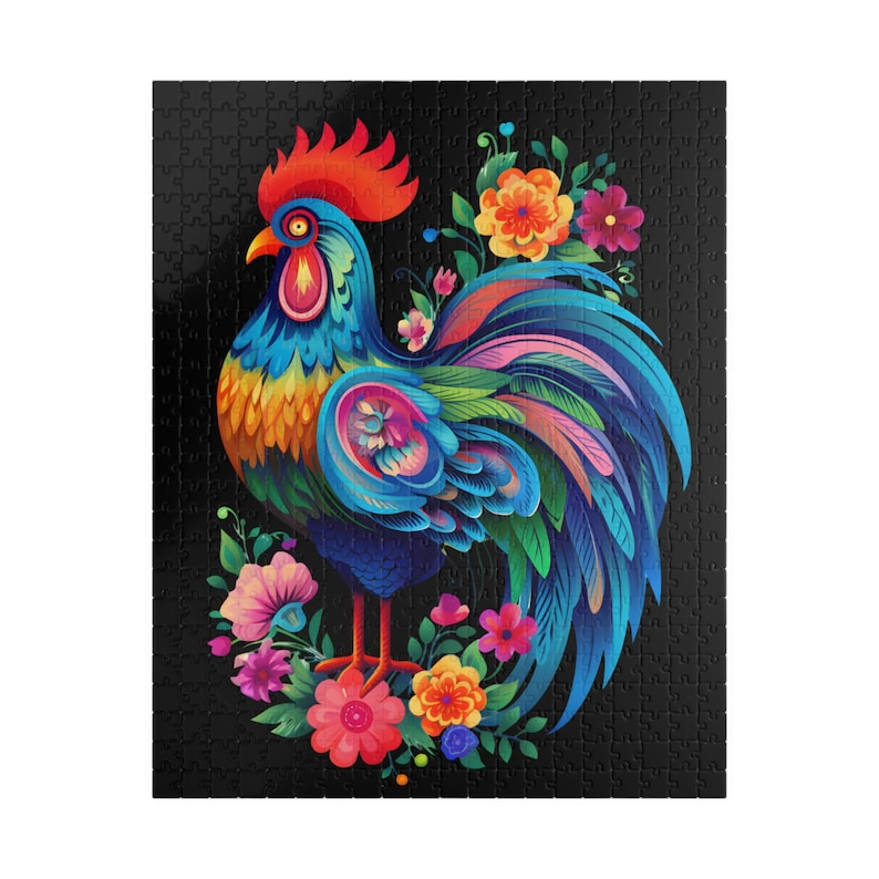 Rooster Puzzle, Gift for Rooster Lovers, Painters, Artists, Puzzle ...