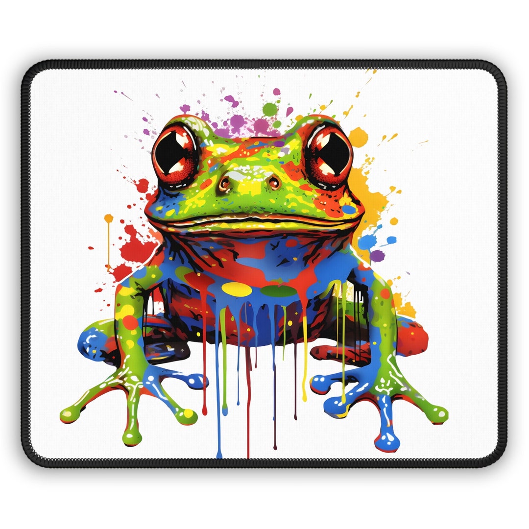 FROG MOUSE PAD a Gift for Gamer, Frog Lover Fun Pad, Gaming Desk Mat ...