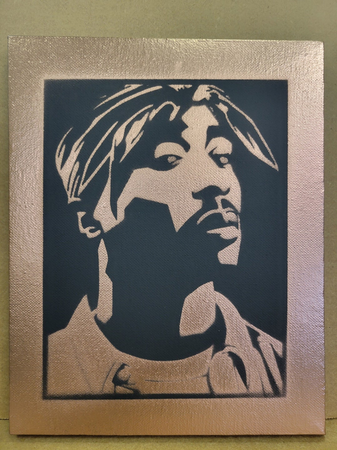 Hand Painted Tupac Shakur on Cotton Canvas - Etsy