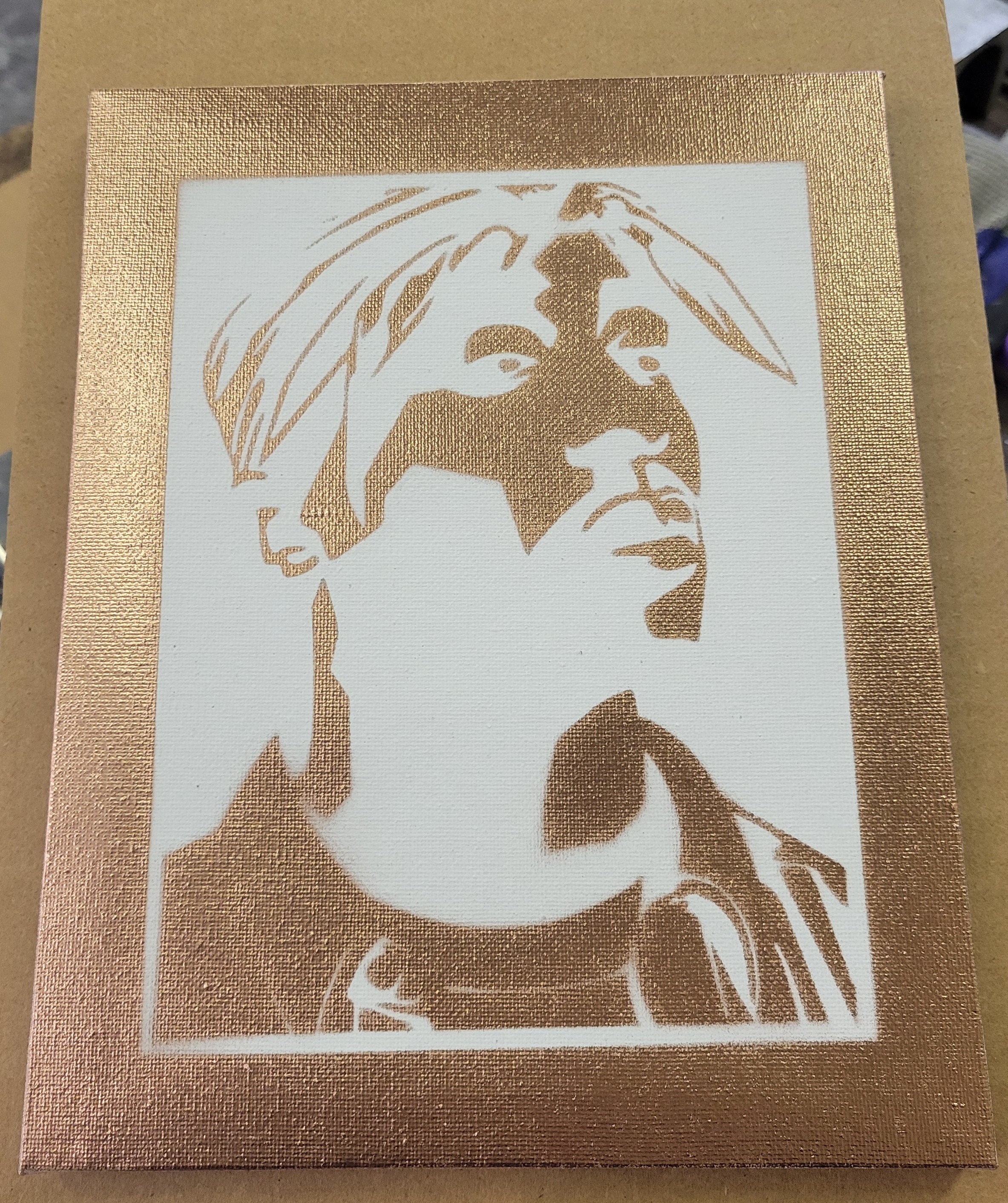 Hand Painted Tupac Shakur on Cotton Canvas - Etsy