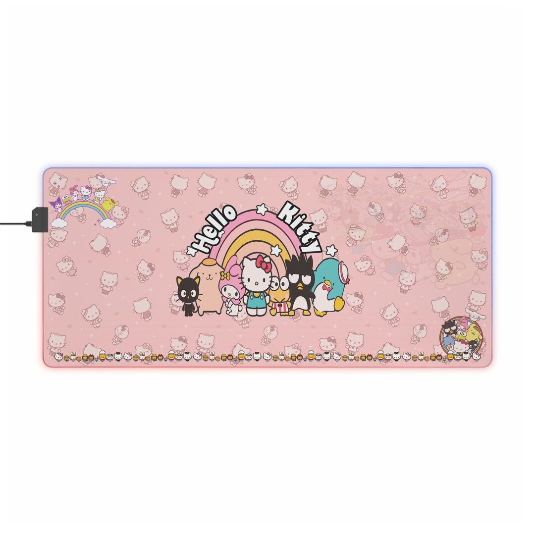 Hello Kitty Pink LED Gaming Mouse Pad - Etsy