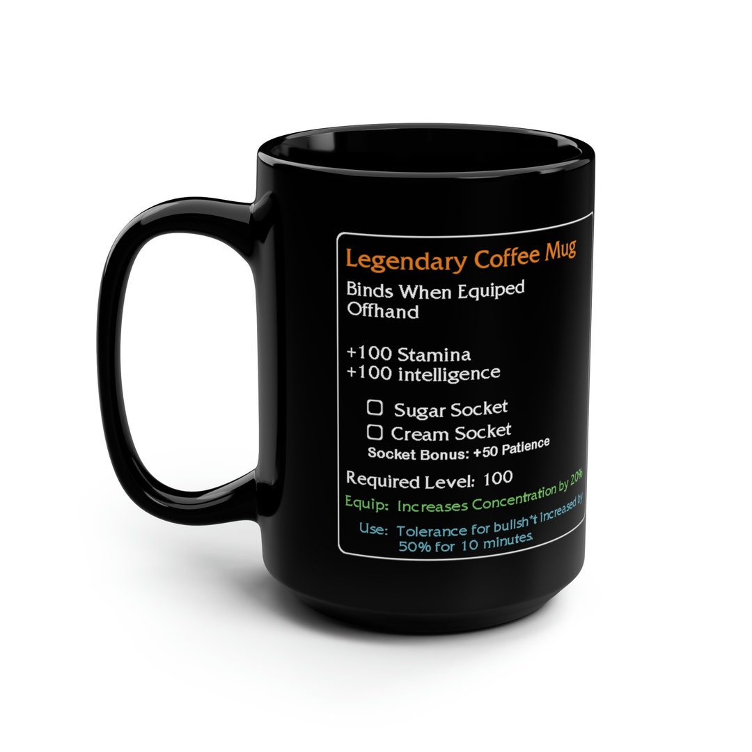 World of Warcraft Legendary Coffee Mug Black Mug, 15oz - Etsy