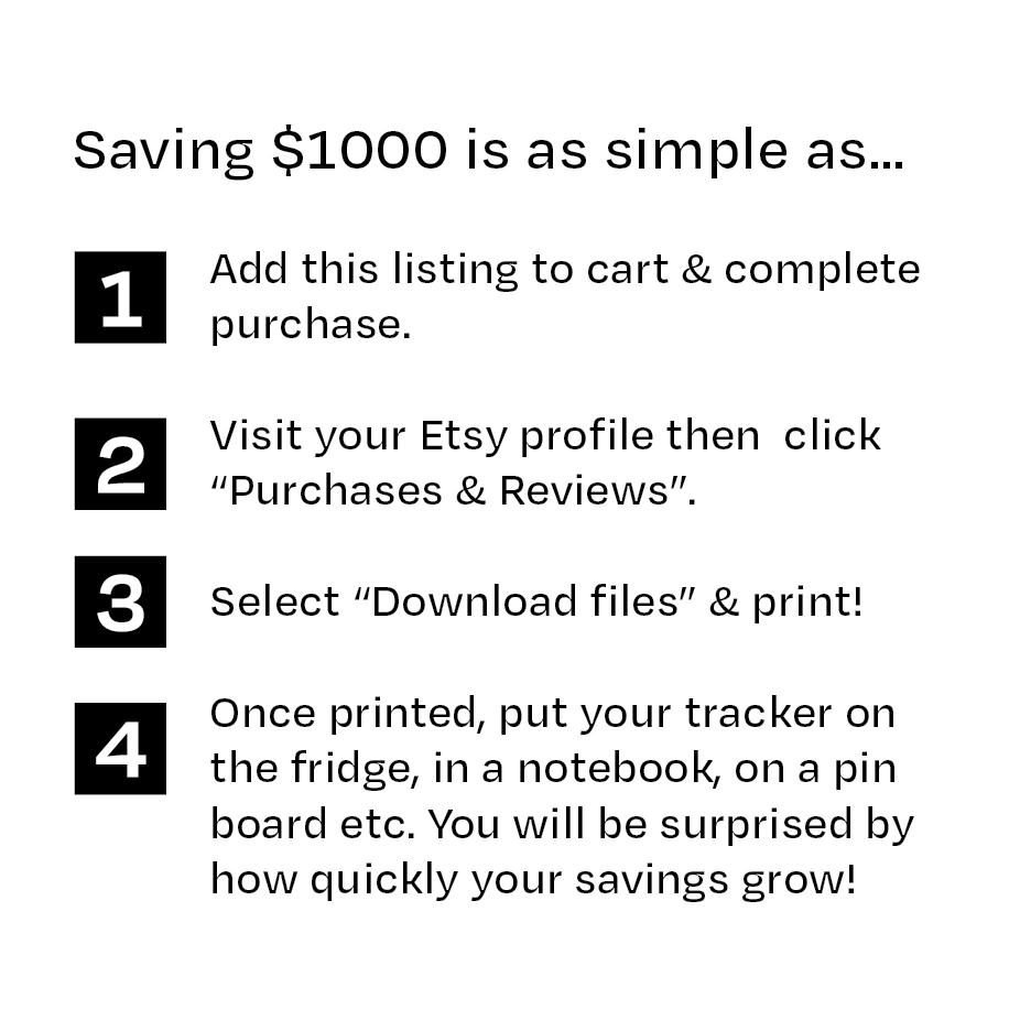 Savings Challenge, Savings Tracker, Savings Spreadsheet, Savings Goal ...