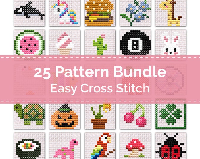 Cross Stitch PDF Pattern for Beginners, Instant Download, Easy ...