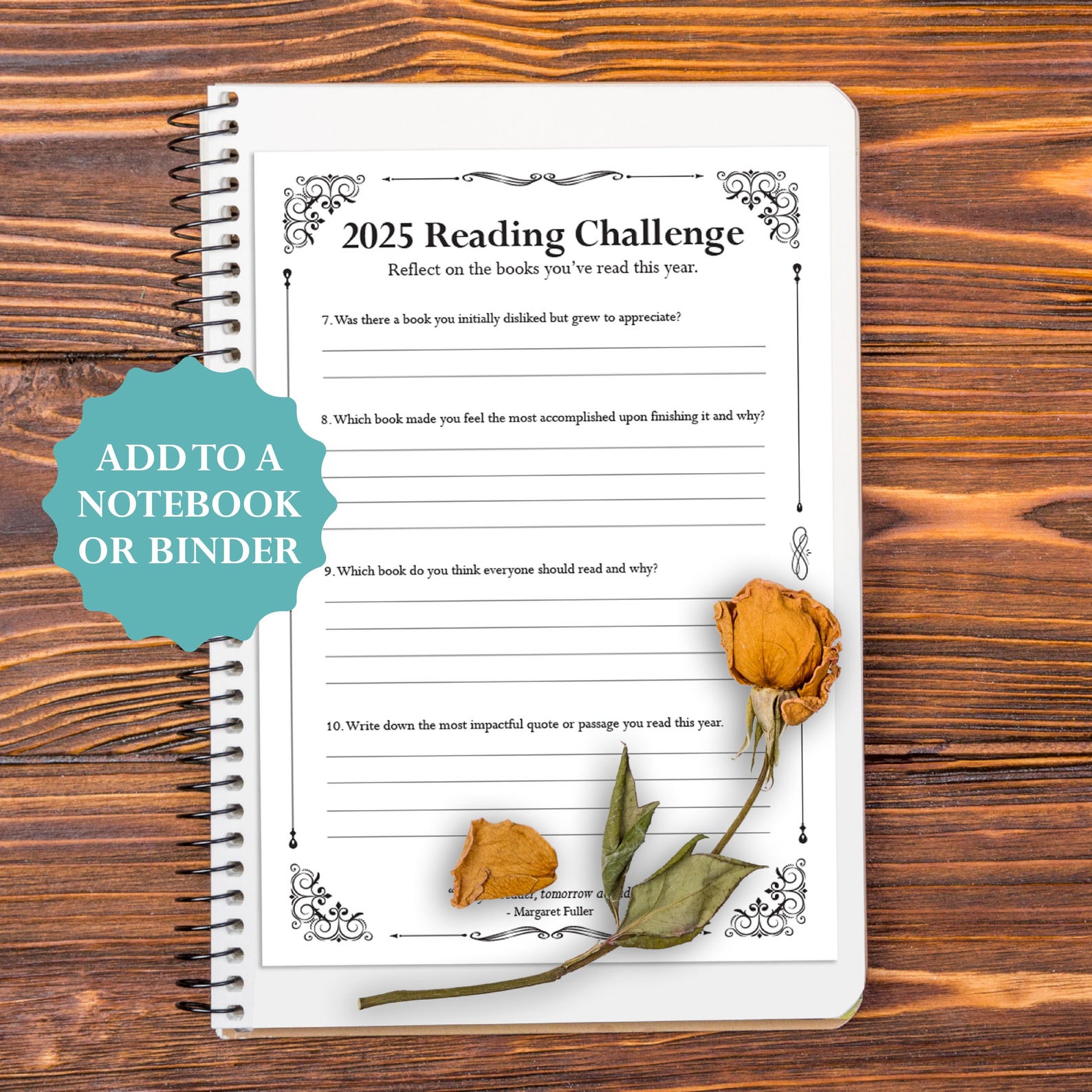 2025 Reading Challenge Printable PDF, Vintage Aesthetic Book Tracker ...