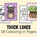 Thick Outlines Colouring in Pages, 28 Colouring in Pages, Coloring In ...