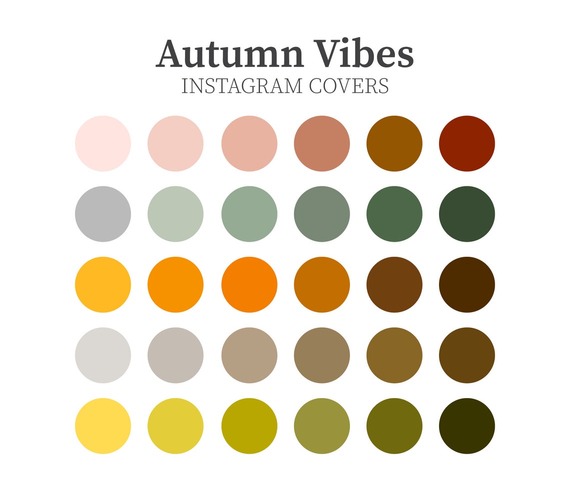 30 Instagram Highlight Covers Autumn Shades Bright Warm Colours Autumn ...
