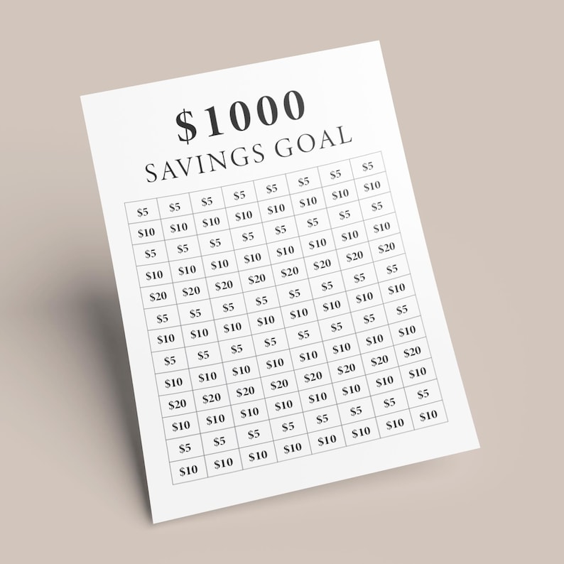 Savings Challenge, Savings Tracker, Savings Spreadsheet, Savings Goal ...