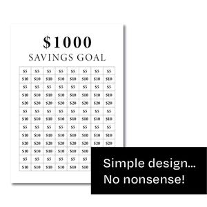 Savings Challenge, Savings Tracker, Savings Spreadsheet, Savings Goal ...