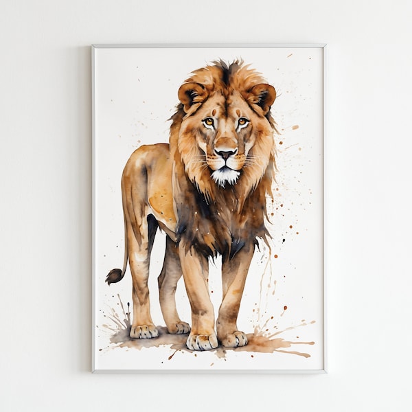 Lion Print - Etsy