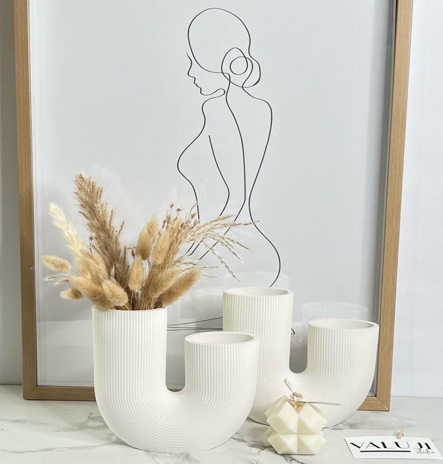 U SHAPE VASE - Etsy