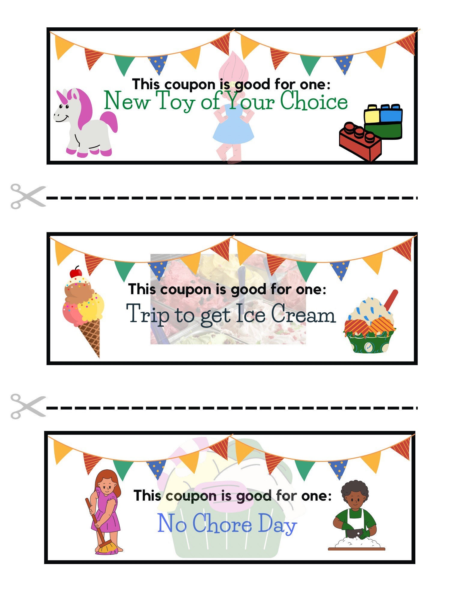 Kid's Birthday Coupon Printable, Children's Birthday Activity Voucher ...